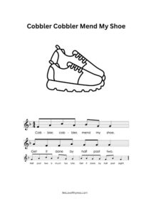 Cobbler, Cobbler Mend My Shoe